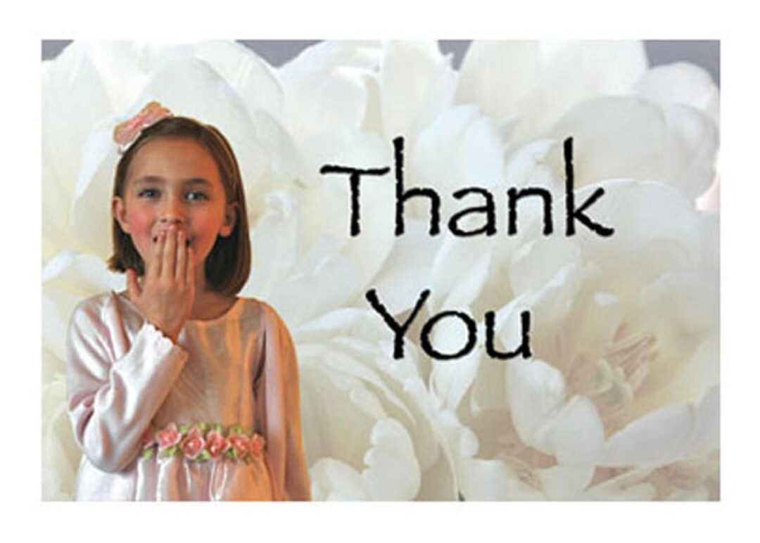 Thank You in ASL (girl) Greeting Card, Sign Thank You in ASL - Etsy