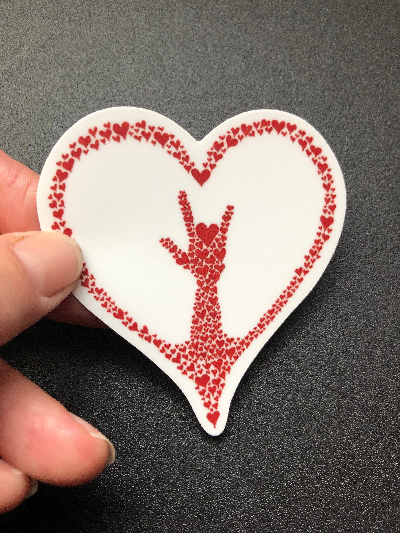 ASL ILY Hand in Heart ASL Sticker - Etsy