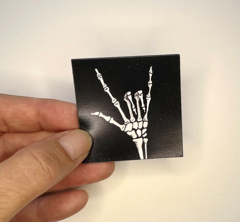 Skeleton ILY Magnet, ILY Magnet, ASL Magnet, Magnet, Skeleton, - Etsy
