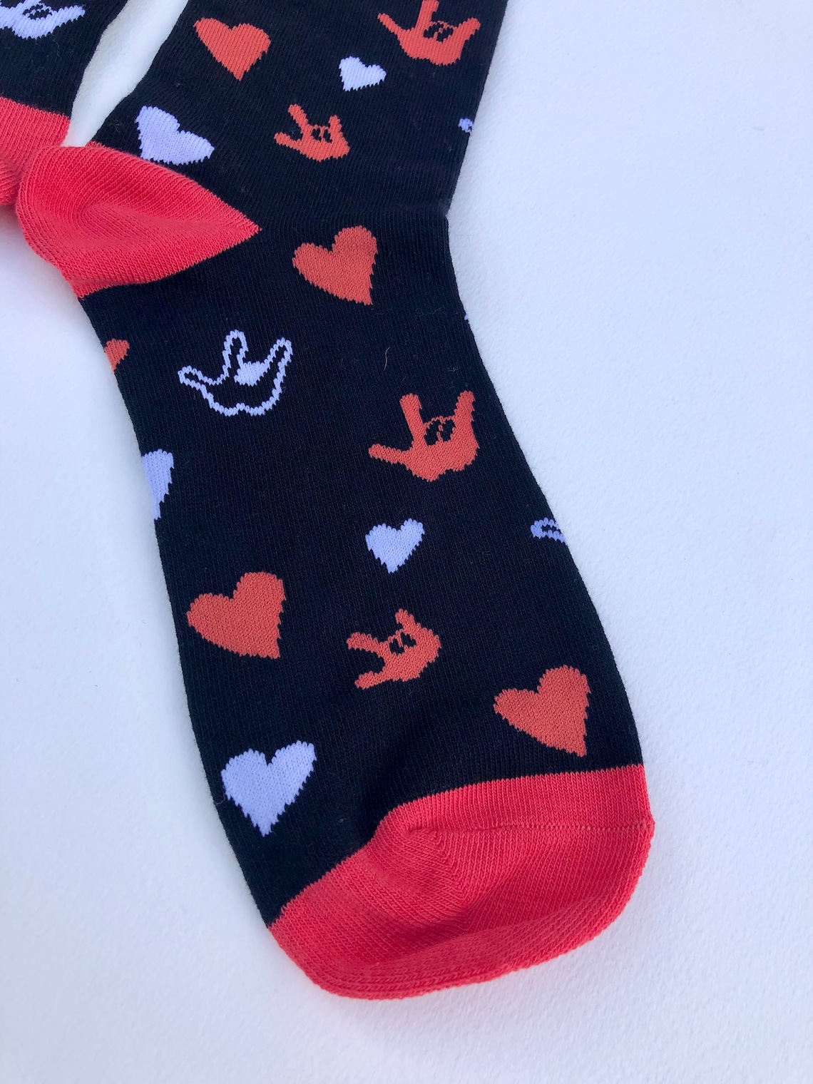 ASL ILY Socks ASL Socks Sign Language Socks I Love You | Etsy