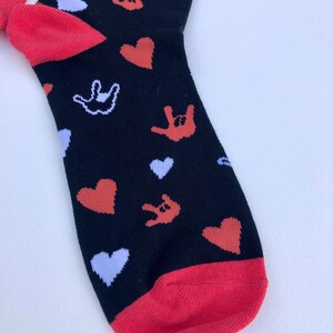 ASL ILY Socks, ASL Socks, Sign Language Socks, I Love You Socks, Socks ...