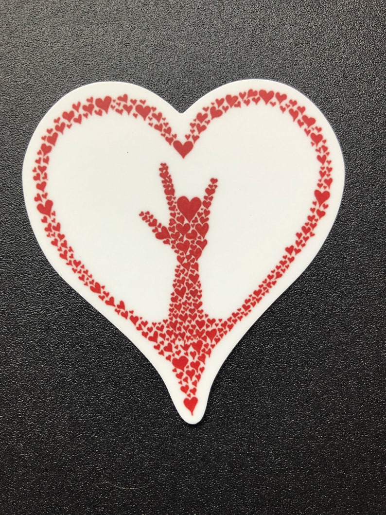 ASL ILY Hand in Heart, ASL Sticker - Etsy