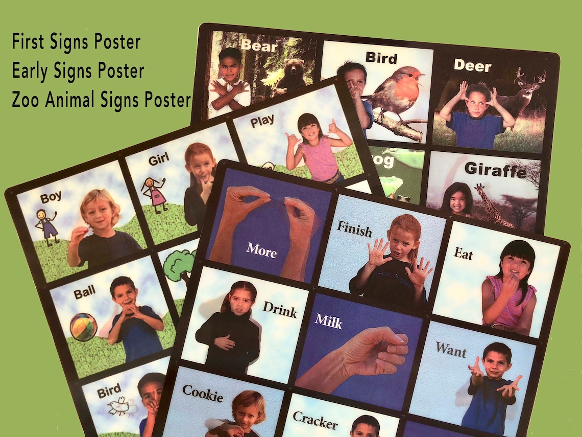 3 Posters Bundle ASL Posters Sign Language Posters Learn | Etsy