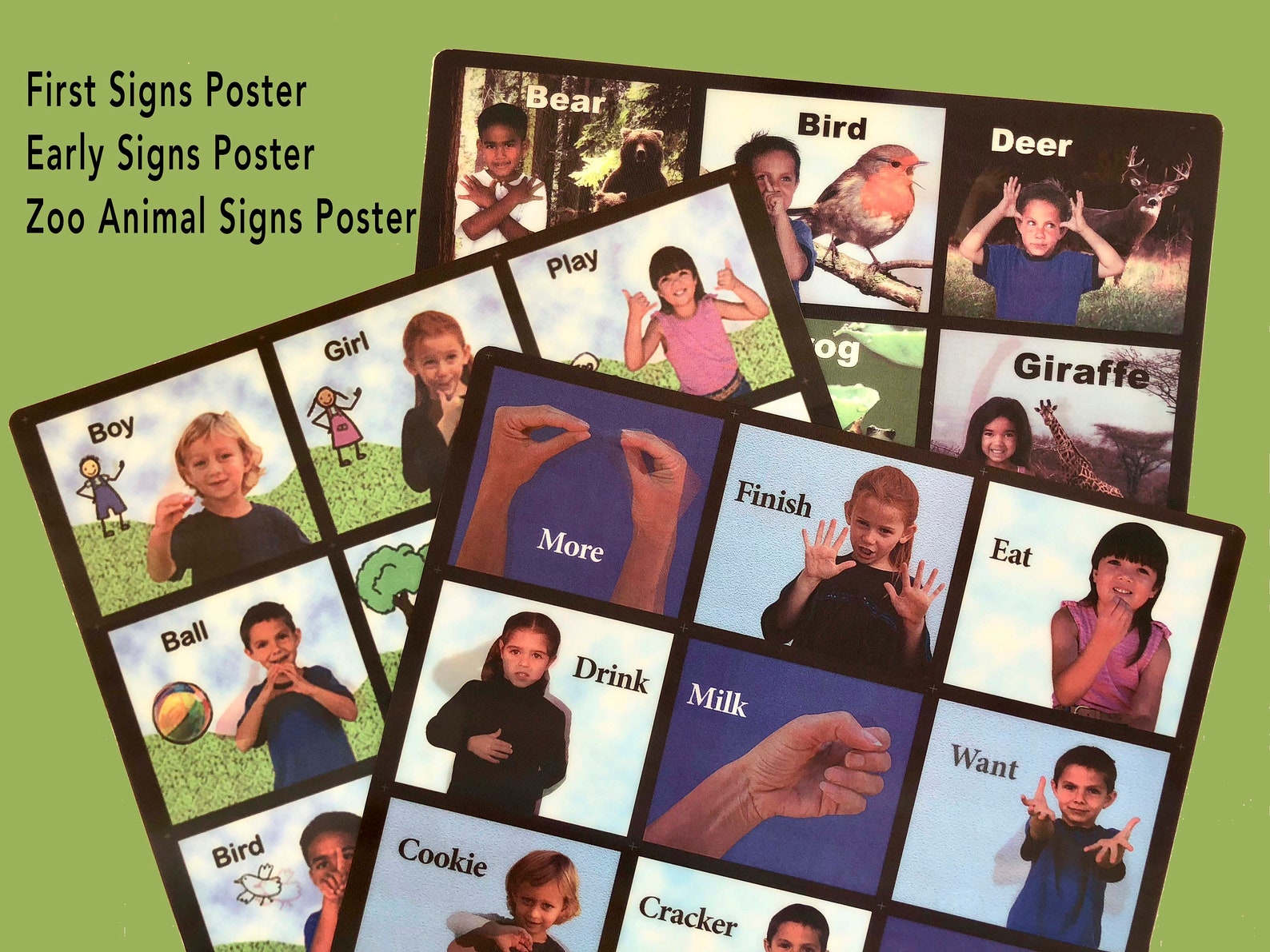 3 Posters Bundle ASL Posters Sign Language Posters Learn | Etsy