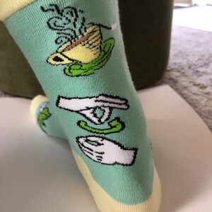 ASL Tea Socks, Sign Language Socks, ASL Socks, Socks, Sign Language ...