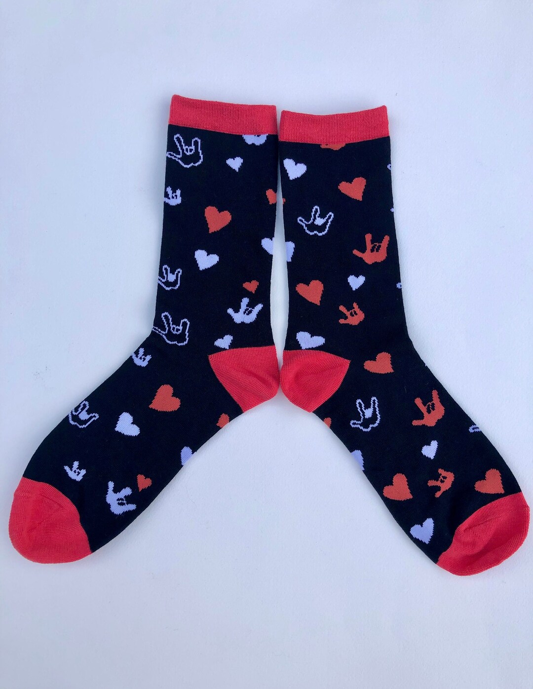 ASL ILY Socks, ASL Socks, Sign Language Socks, I Love You Socks, Socks ...