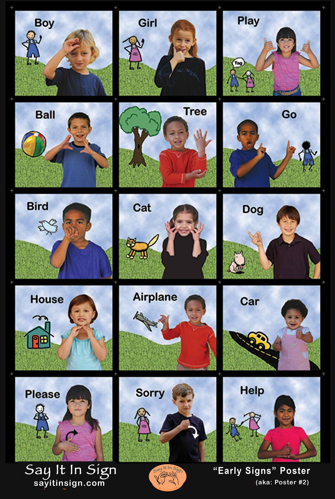 ASL Lenticular Poster: Early Sign Language Learning - Etsy
