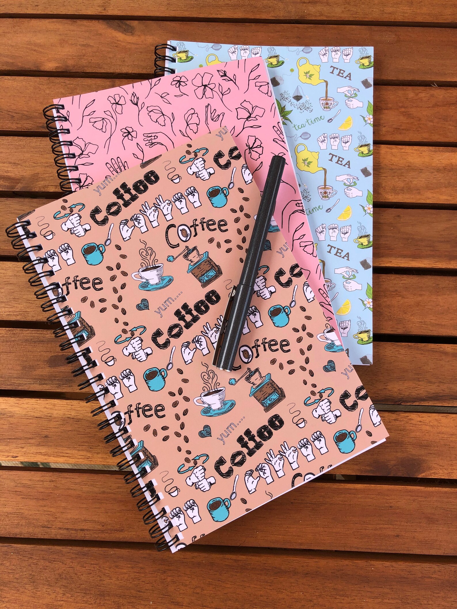 ASL Flowerhands Spiral Notebook - Etsy