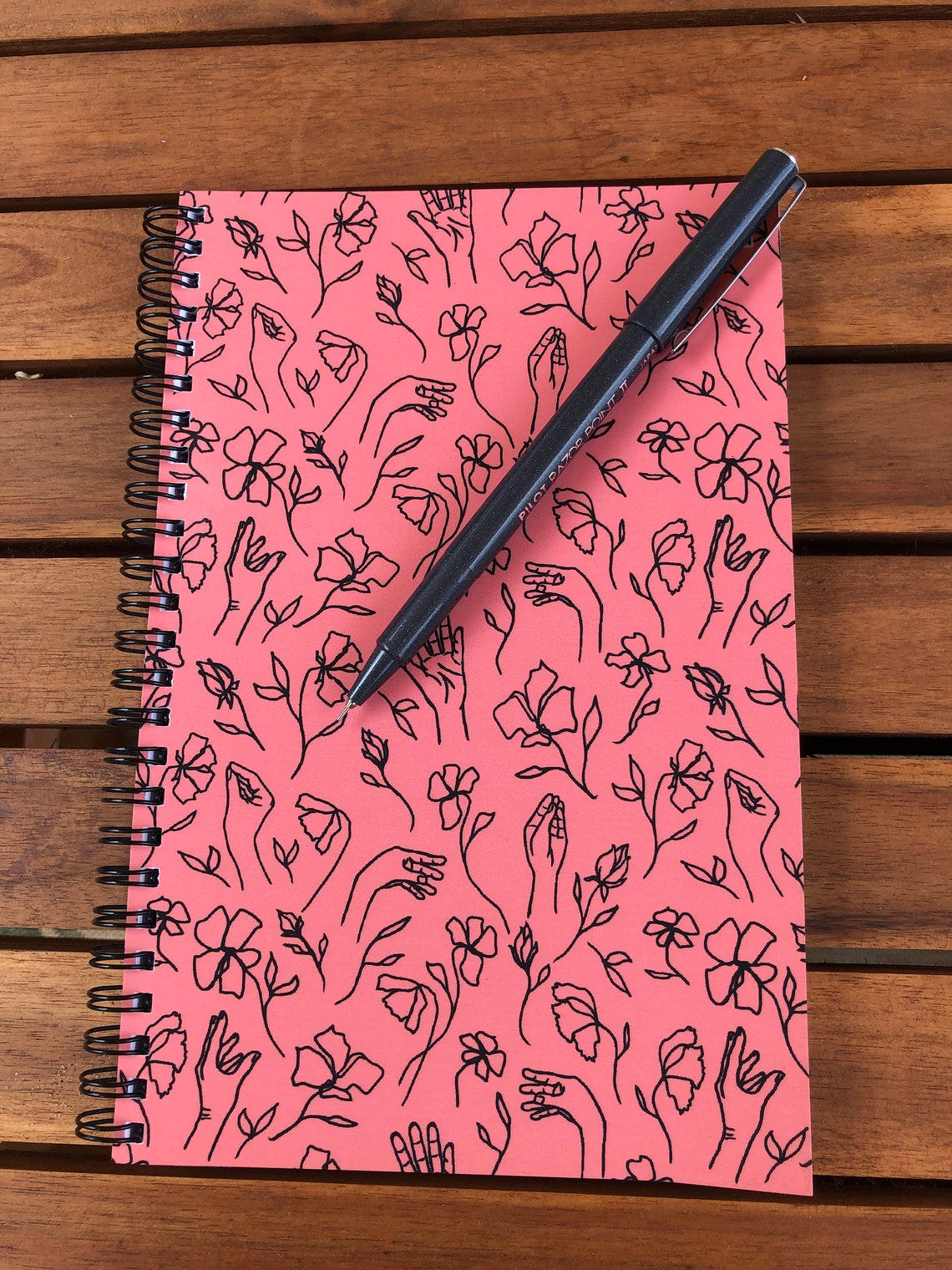 ASL Flowerhands Spiral Notebook - Etsy