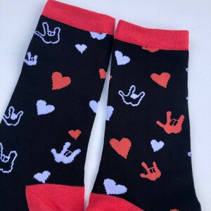 ASL ILY Socks, ASL Socks, Sign Language Socks, I Love You Socks, Socks ...