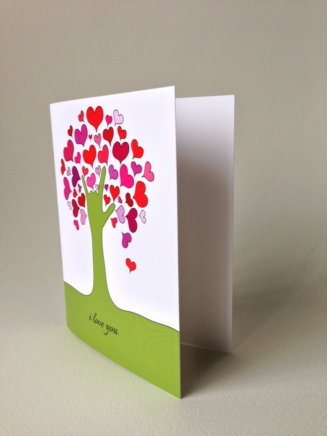 I Love You Tree Greeting Card ASL I Love You Tree ASL - Etsy