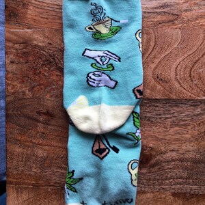 ASL Tea Socks, Sign Language Socks, ASL Socks, Socks, Sign Language ...