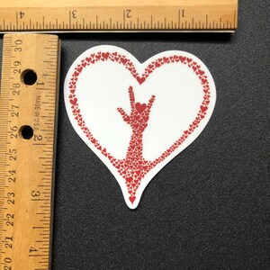 ASL ILY Hand in Heart, ASL Sticker - Etsy