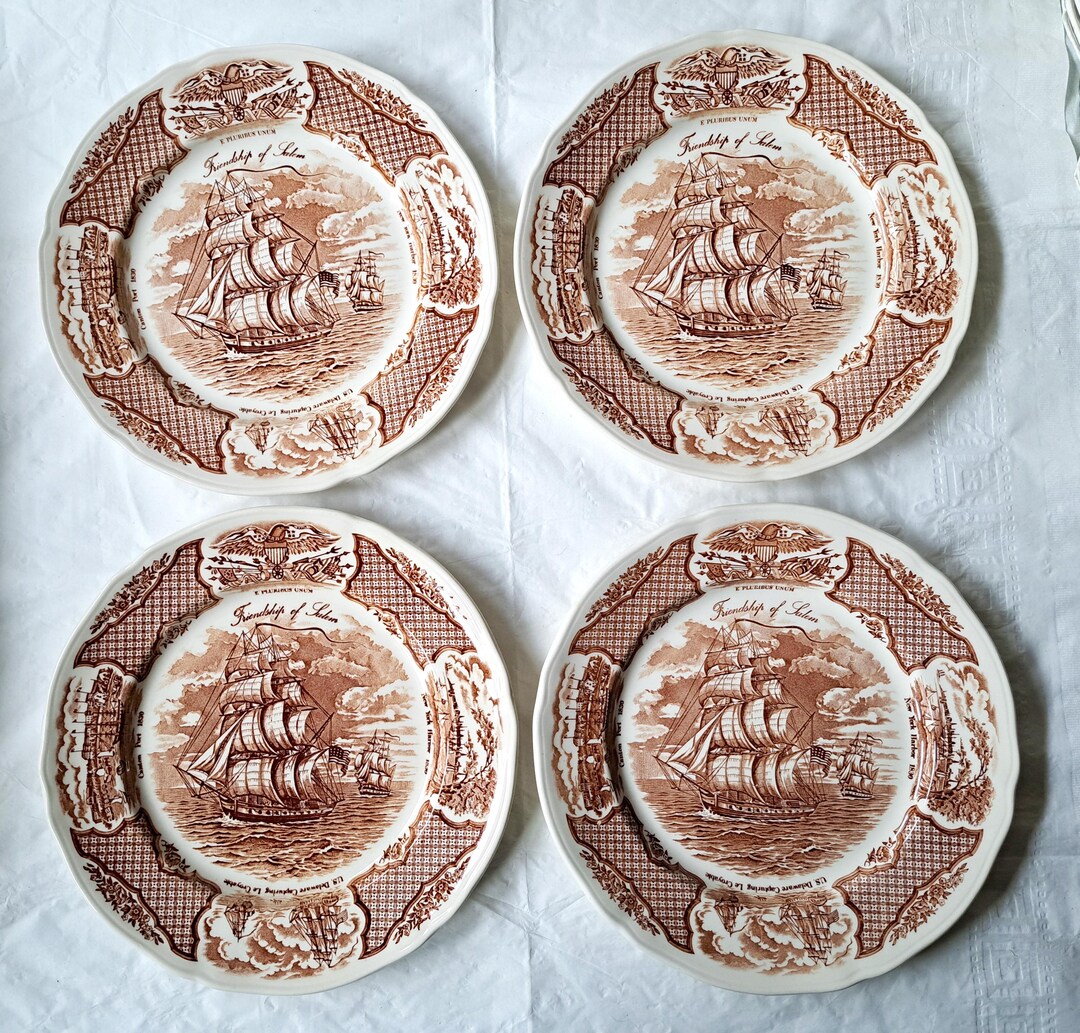 Alfred Meakin "fair Winds" Set of 4 Dinner Plates, English ...
