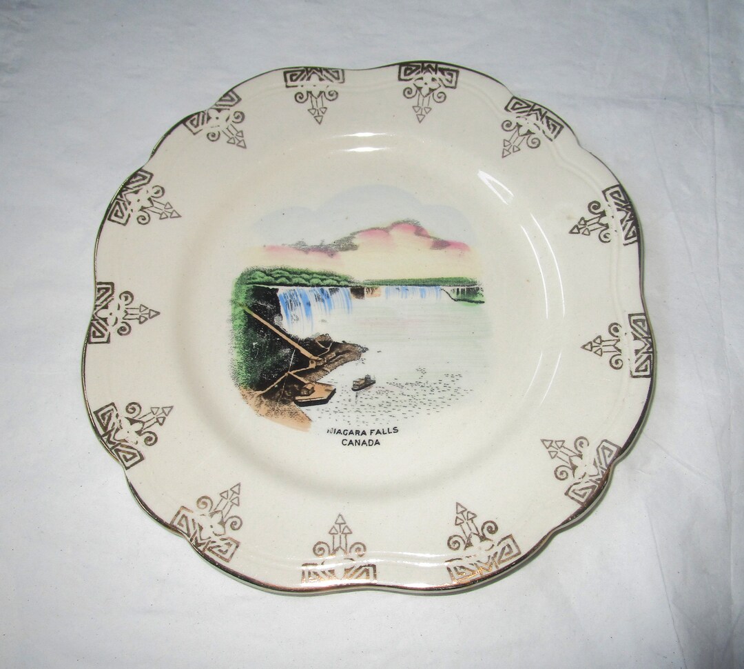 6.75" Winterton (longton, UK) Souvenir Plate NIAGARA FALLS Canada (c ...