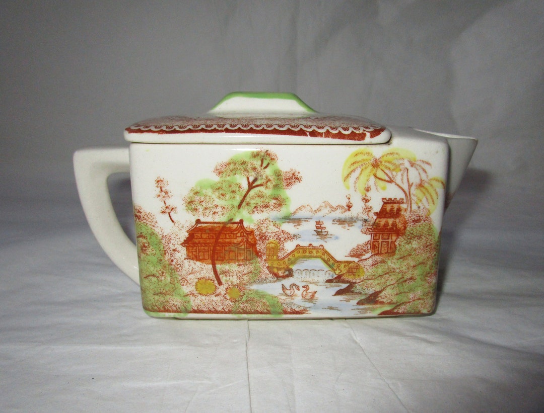 3.5 X 6 Rectangular Syrup Pitcher ORIENTAL GARDEN - Etsy