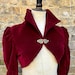 Steampunk Victorian Gothic Vamp LARP Ladies Velvet Jacket With Gathered ...