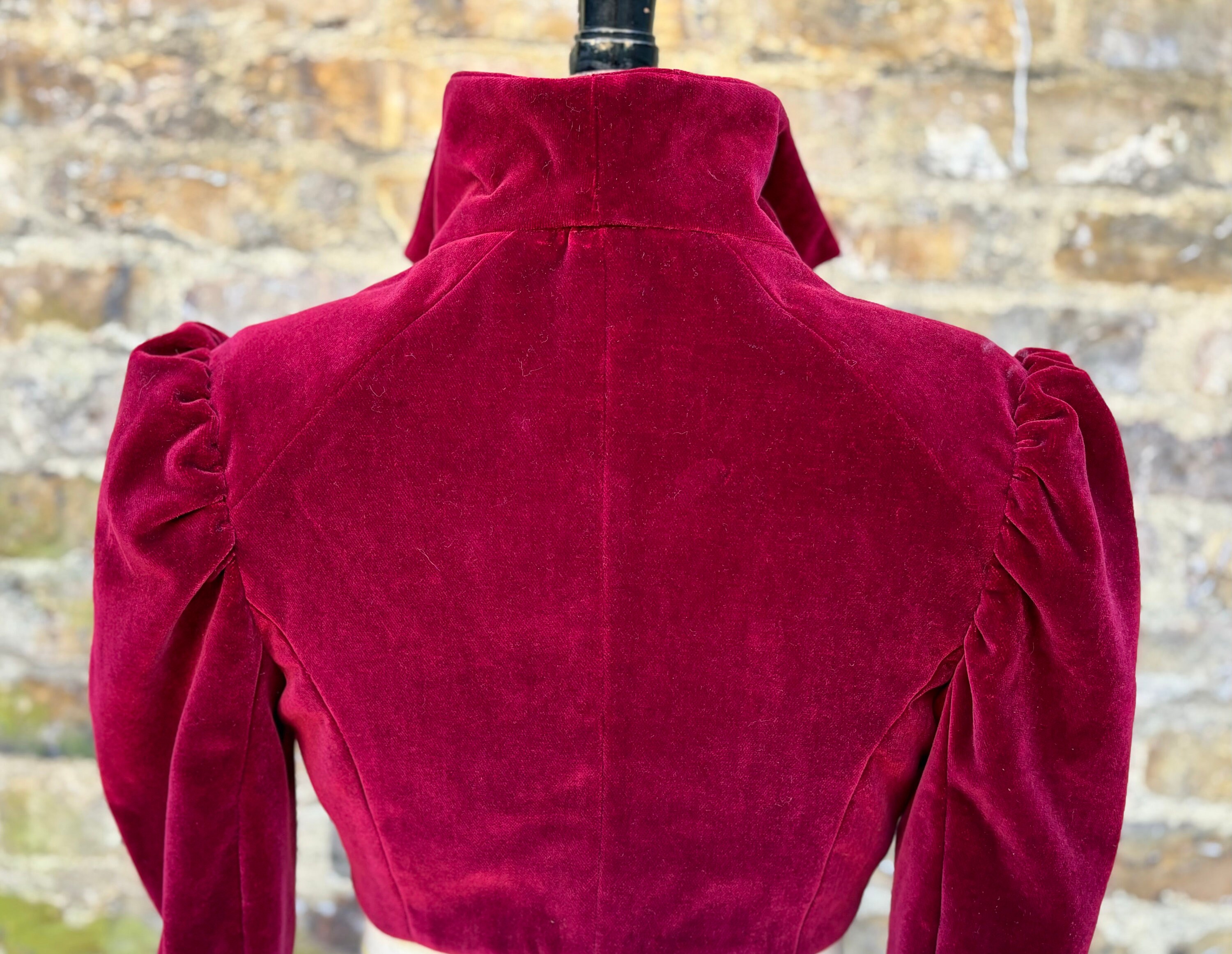 Steampunk Victorian Gothic Vamp LARP Ladies Velvet Jacket With Gathered ...