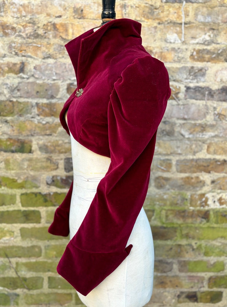 Steampunk Victorian Gothic Vamp LARP Ladies Velvet Jacket With Gathered ...