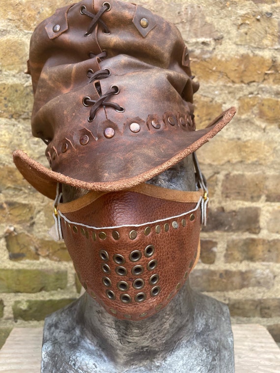 Steampunk LARP 'mad Hatter' Real Leather Top Hat - Etsy