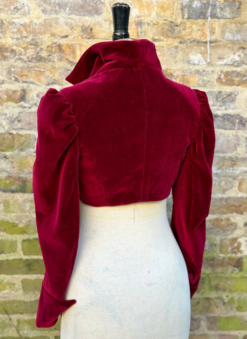 Steampunk Victorian Gothic Vamp LARP Ladies Velvet Jacket With Gathered ...