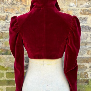 Steampunk Victorian Gothic Vamp LARP Ladies Velvet Jacket With Gathered ...