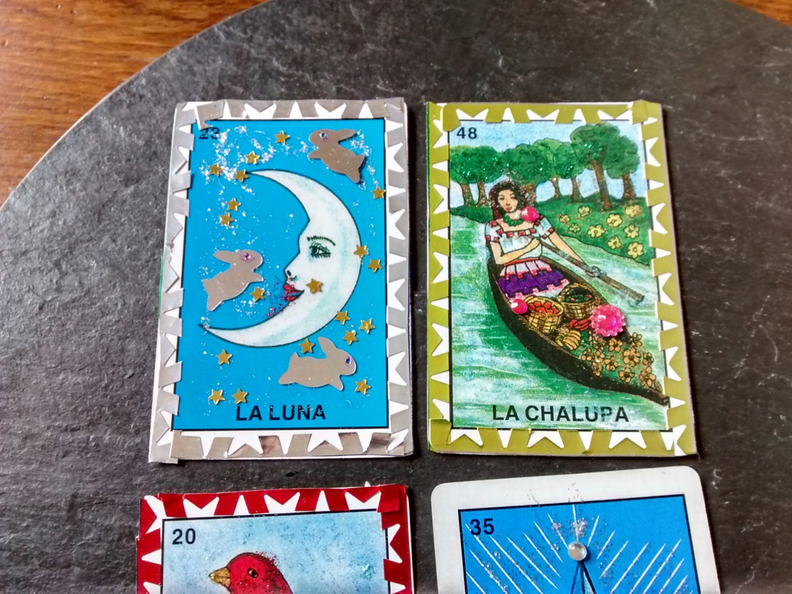 1 Loteria Card Folk Art Mixed Media Collage Art DIY Los | Etsy