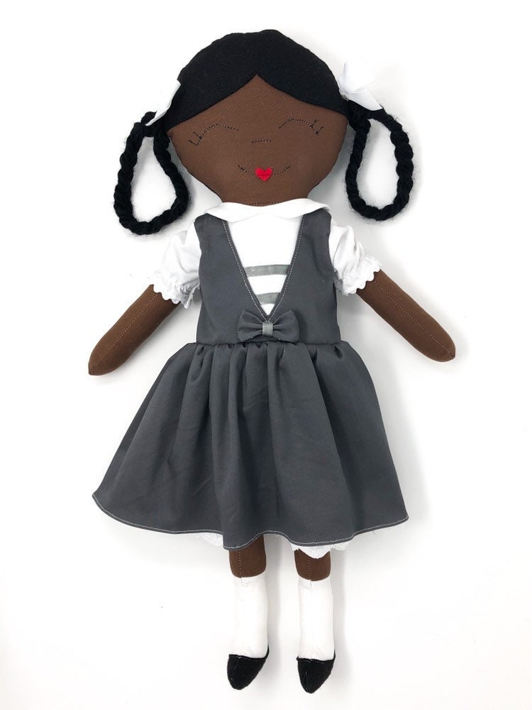 Handmade Cloth Doll Ruby Bridges Inspired Doll - Etsy België