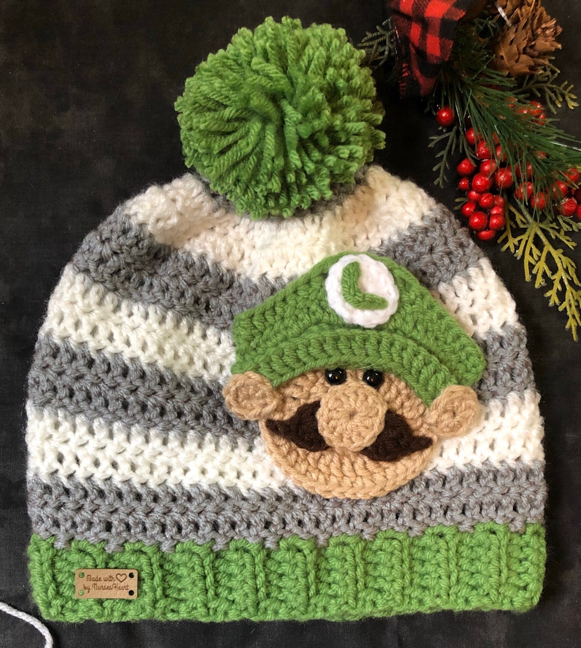 Mario/luigi/kids Winter Hat/ Winter Cap/ Beanie/ Gift/ Kids/ Yoshi ...