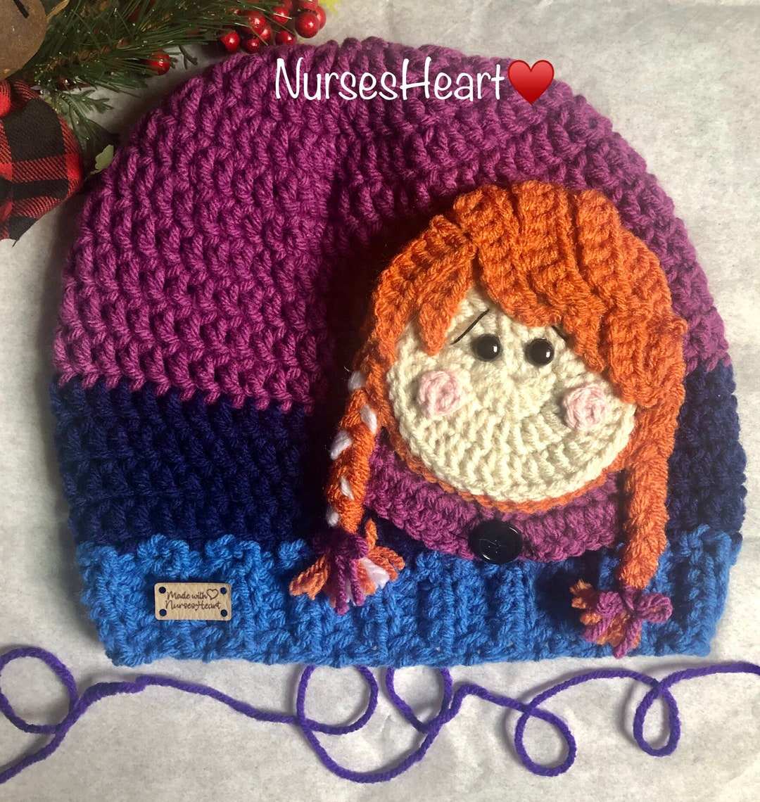 Character Hat/ Ana Hat/ Frozen Hat/ Frozen/ Kids Winter Hat/ Gift ...