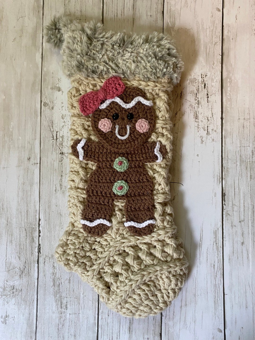 Christmas Stocking/gingerbread/ Christmas Decor/ Stocking/ Holiday ...