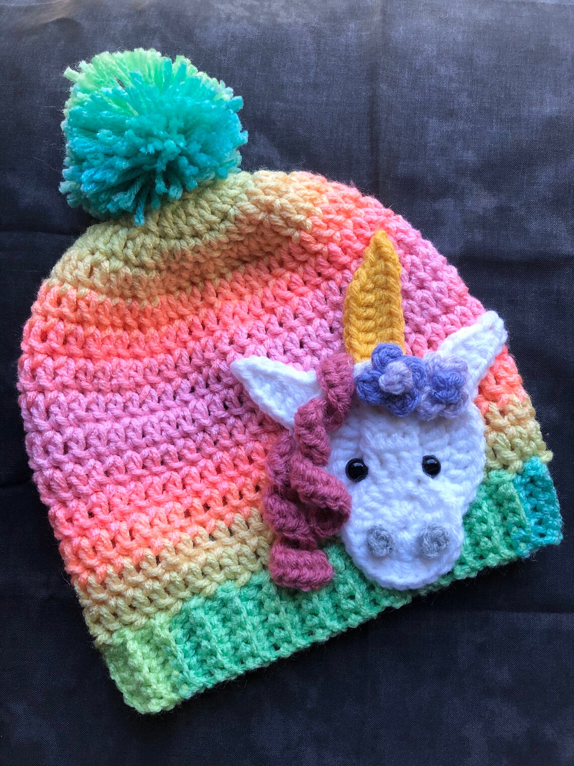 Unicorn Rainbow Winter Hat | Kid Winter Cap | Child Attire | Toddler ...
