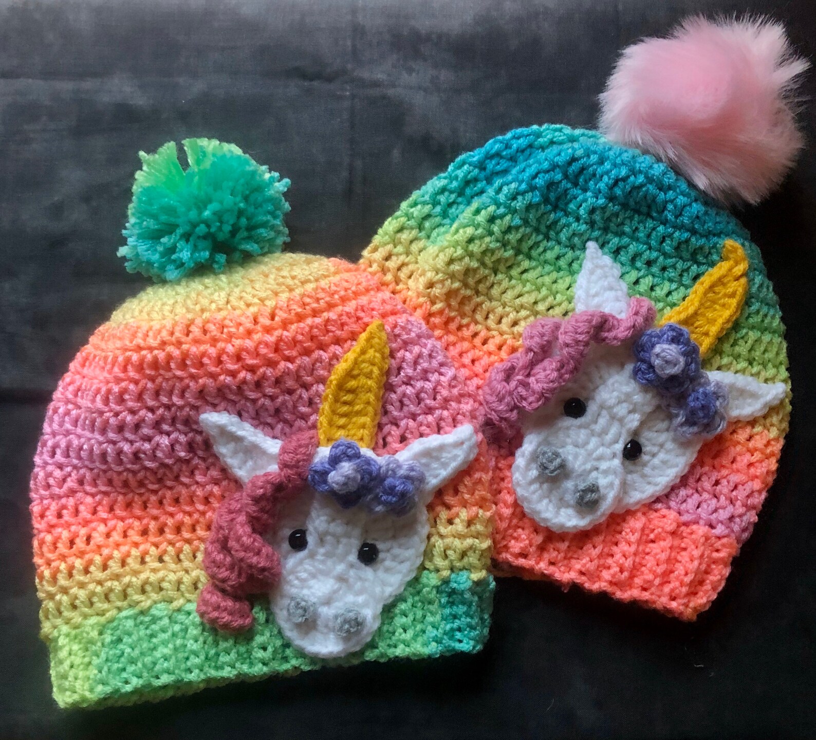 Unicorn Rainbow Winter Hat | Kid Winter Cap | Child Attire | Toddler ...