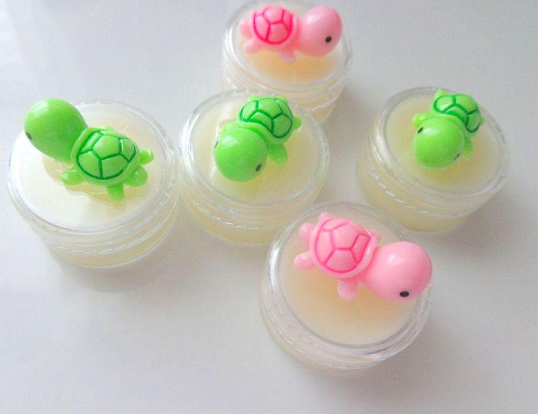 10 Turtle Party Favors, Lip Balms, Showers, Birthday Parties, Turtle ...