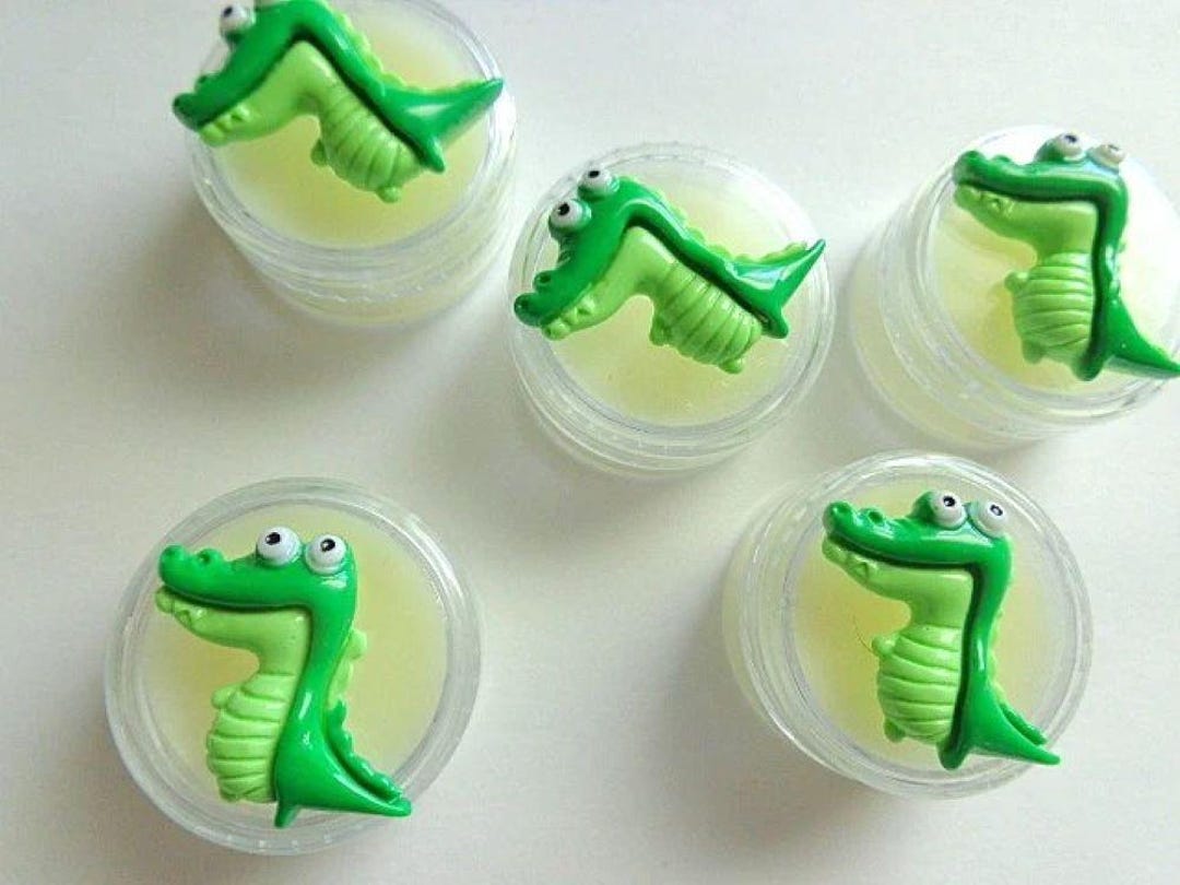 10 Alligator Lip Balm Favors, Party Favors, Birthday Parties, Special ...