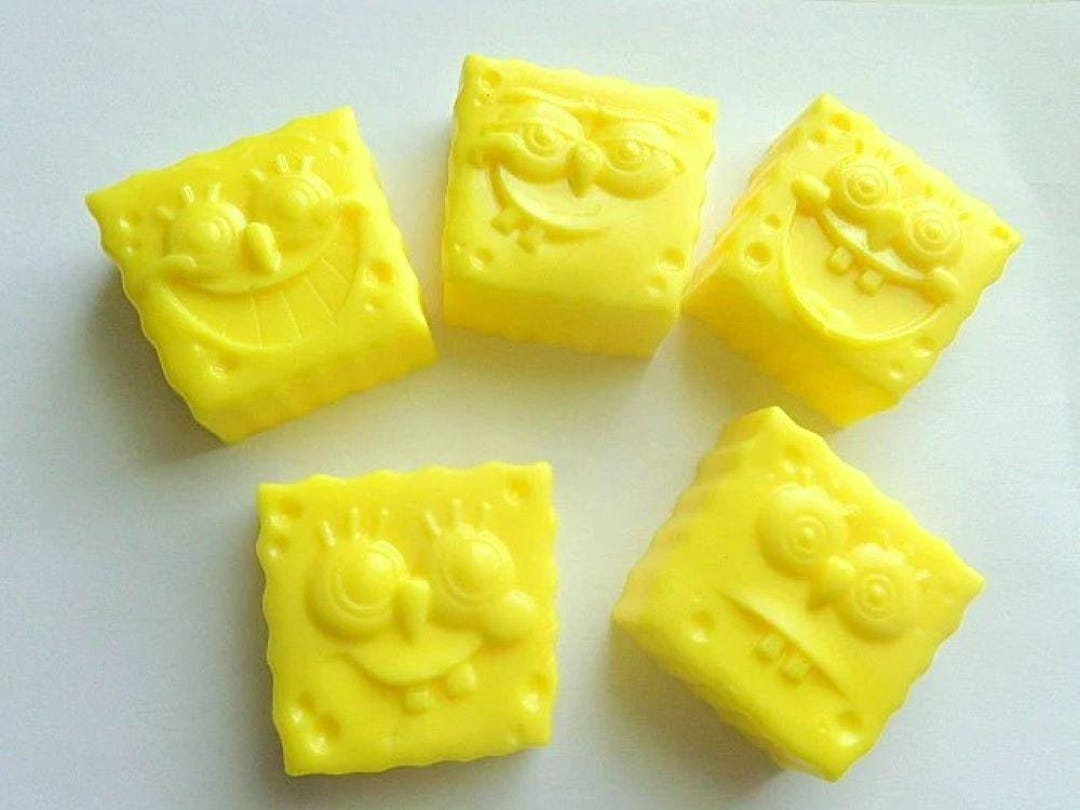 3 Sponge Bob Soap Bars, Gifts, Gift Basket Additions, Birthday Parties ...