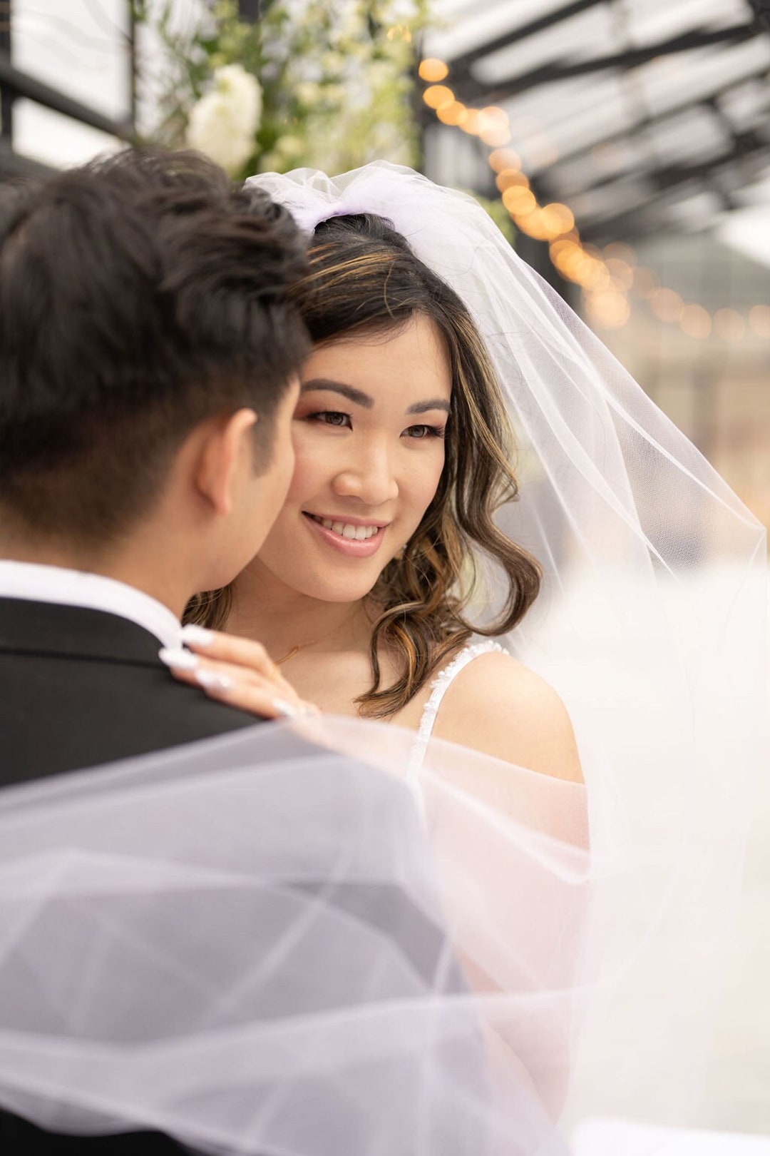Lavender Wedding Veil Soft Single Tier Veil Simple Veil Colored Veil ...