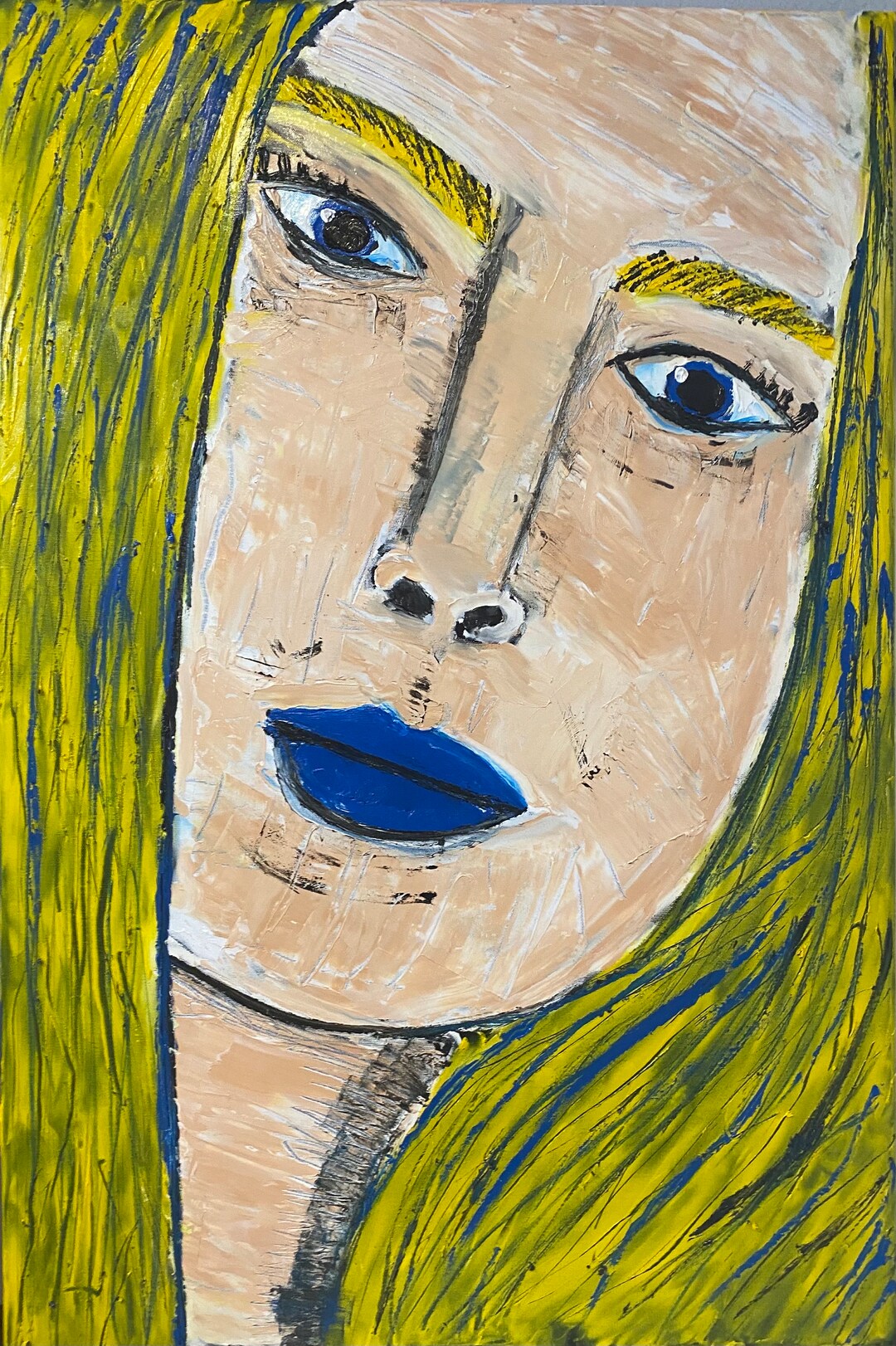 Gaze Oil Painting 24x 36 Inches - Etsy