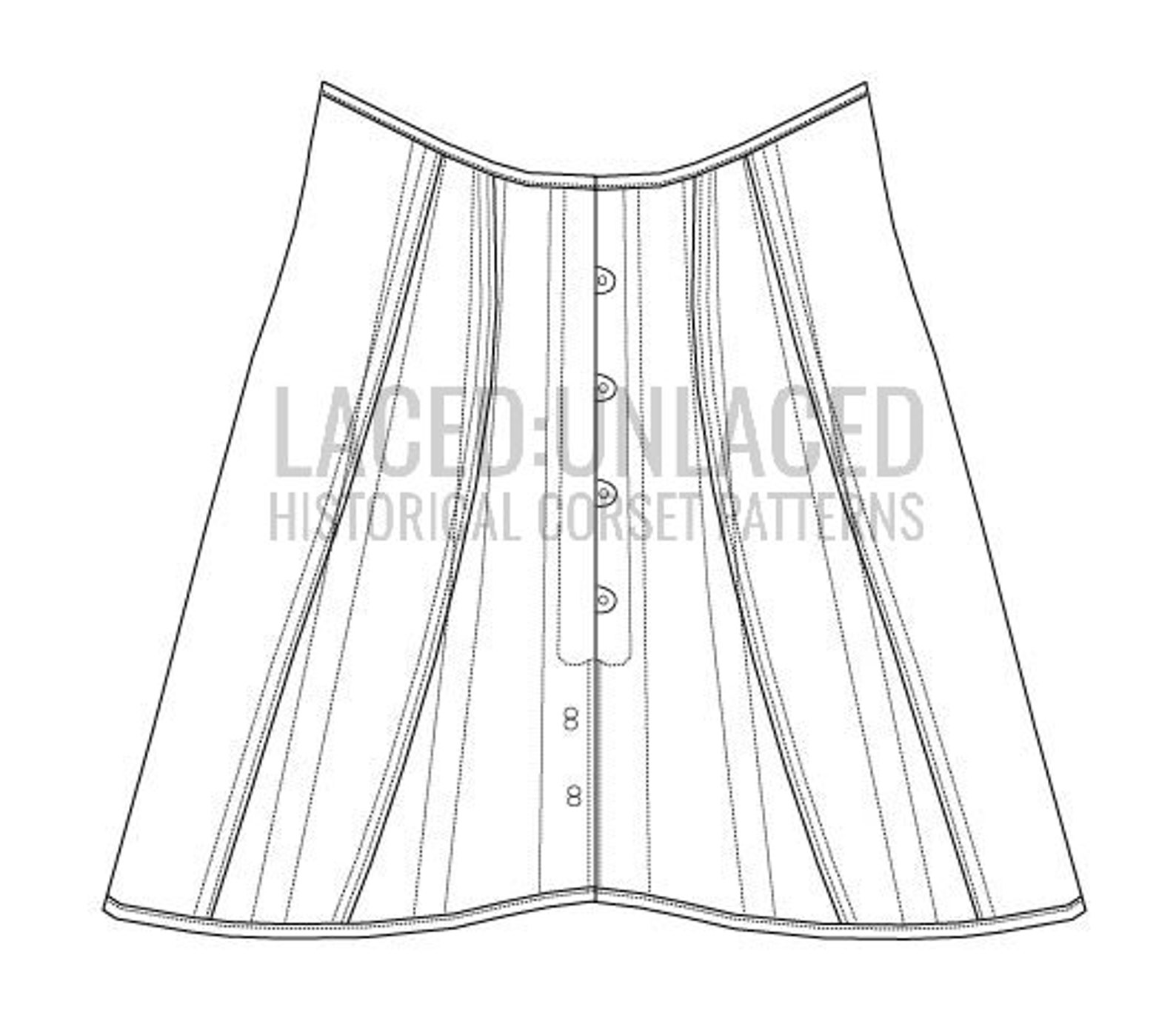 Corset Pattern Pdf, DIGITAL DOWNLOAD AVRO 1940s Corset Pattern, Corset ...