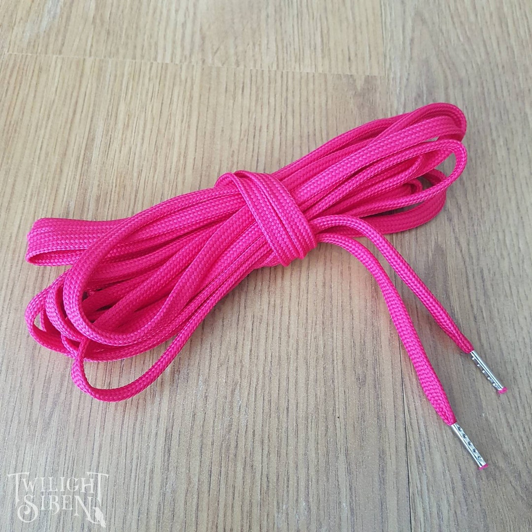 BRIGHT FUCHSIA PINK Corset Flat Lacing, Polyester Replacement Stays ...