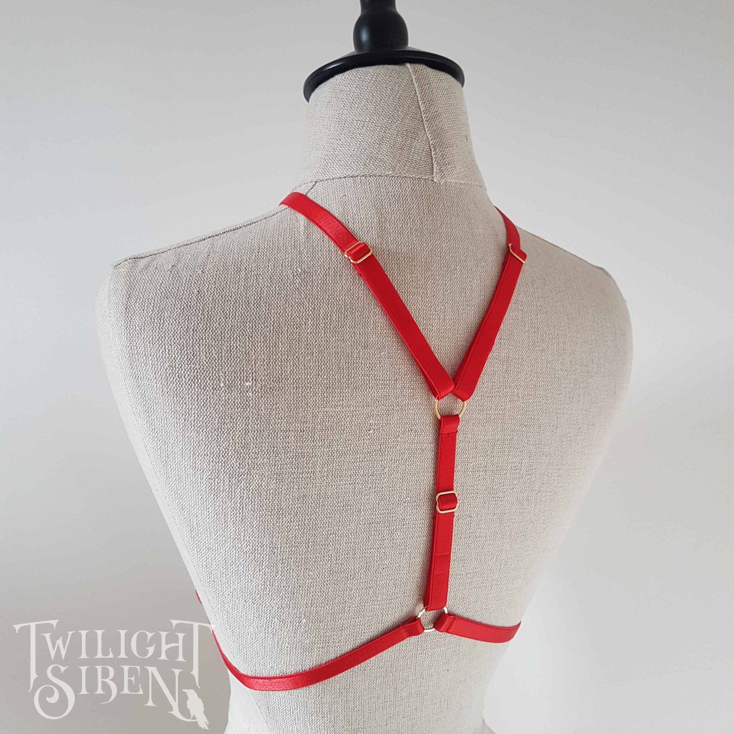 BODY HARNESS LINGERIE / Elastic Strap Harness / Cage Bra Lingerie ...