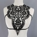 LACE BODY HARNESS Lingerie / Black Lace Elastic Strap Harness / Cage ...