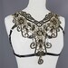 LACE BODY Harness / Gold and Black Lace Harness Bra / Elastic - Etsy