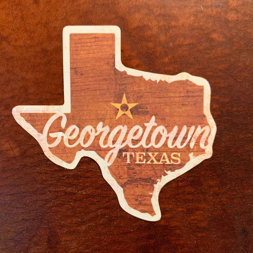 Georgetown Texas Map Sticker - Etsy
