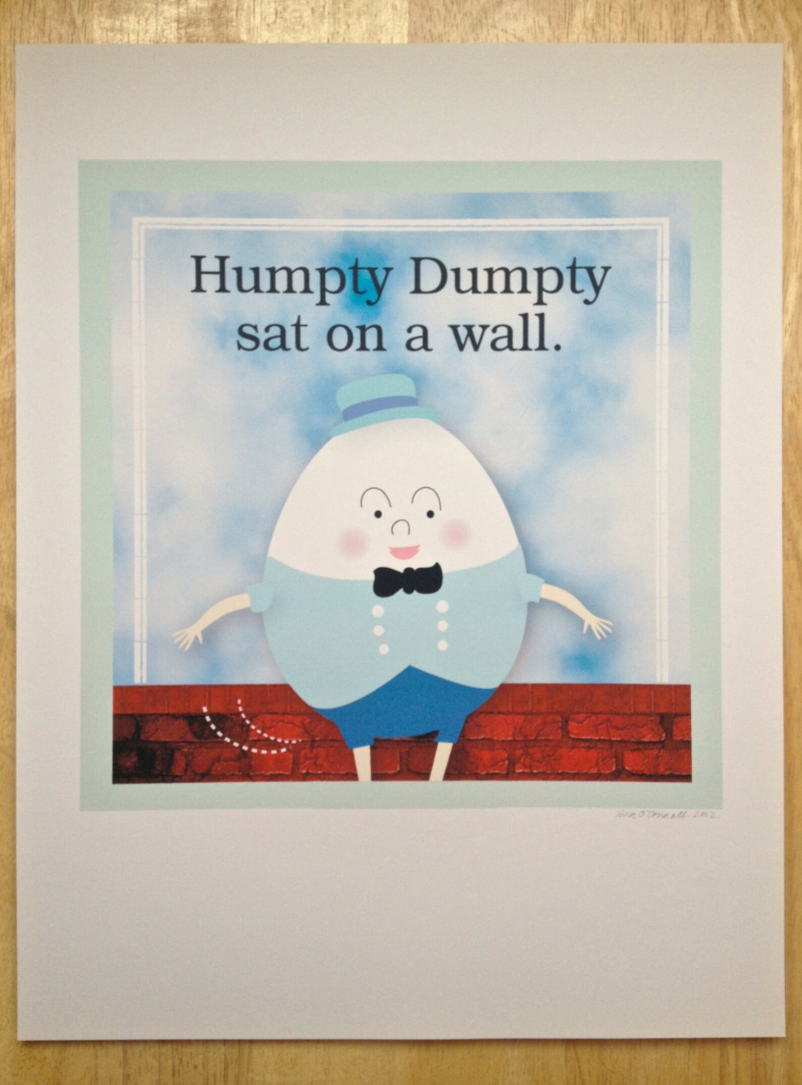 Humpty Dumpty Nursery Art Print | Etsy