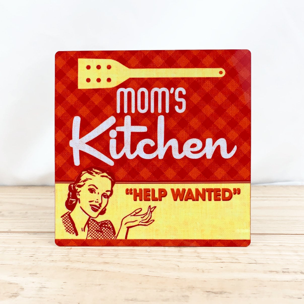 Mom's Kitchen Help Wanted 5" Metal Retro Sign - Etsy