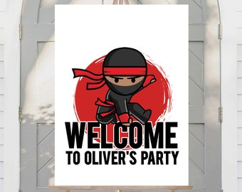 Editable Ninja Welcome Sign Instant Download Birthday Party - Etsy