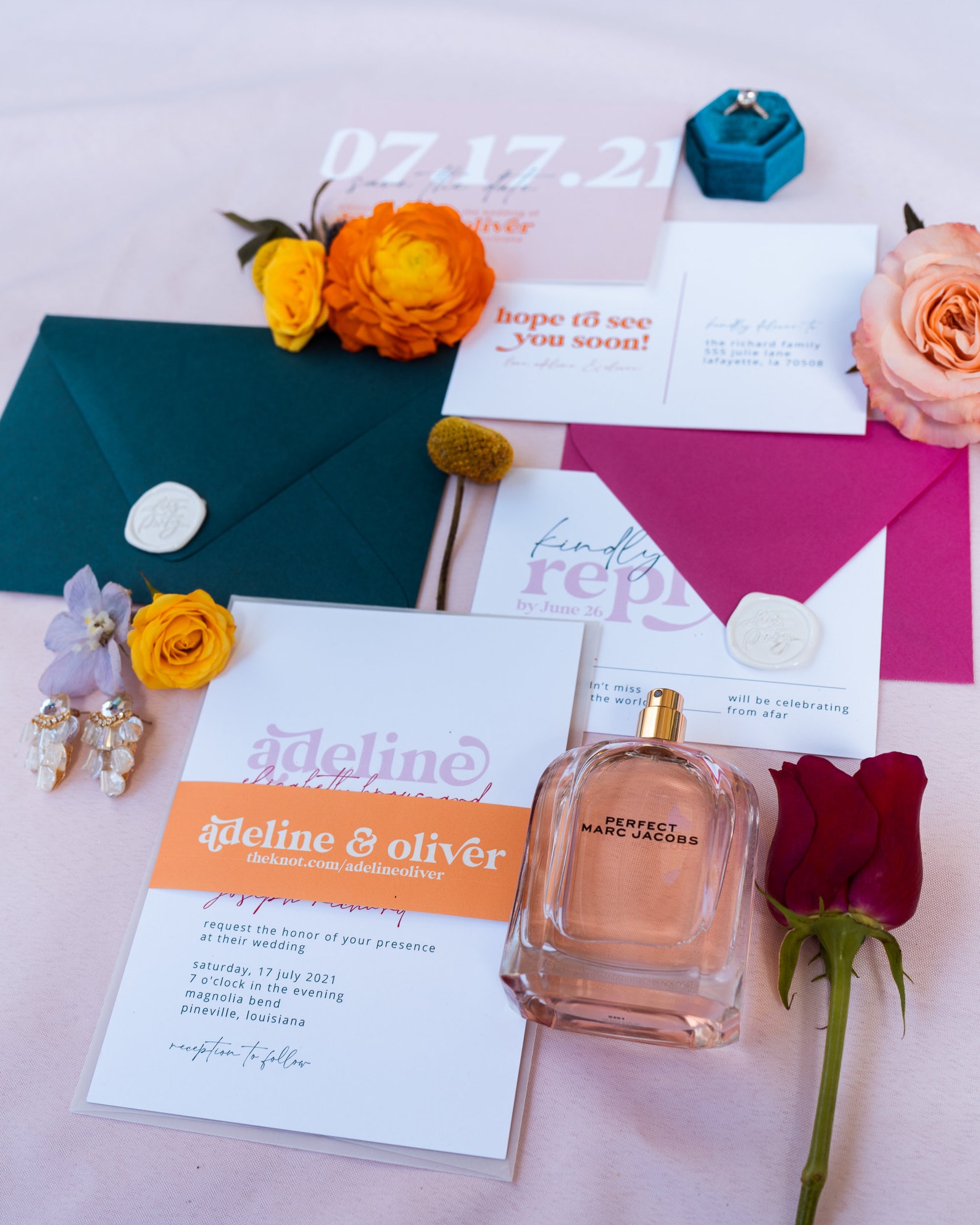 Printable Bright Colorful Wedding Invitation Suite - Etsy