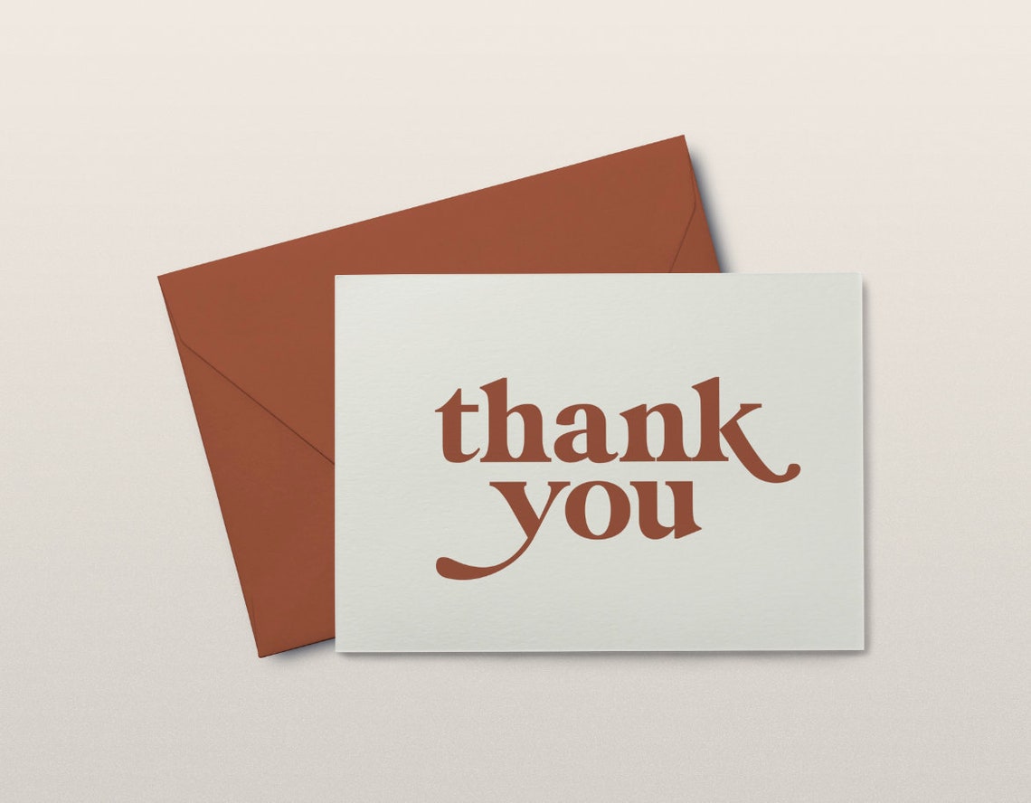 Printable Retro Thank You Cards Instant Download - Etsy