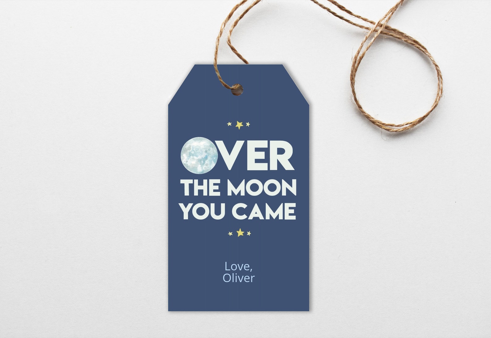 Over the Moon You Came Party Favor Tags | Editable Download - Etsy